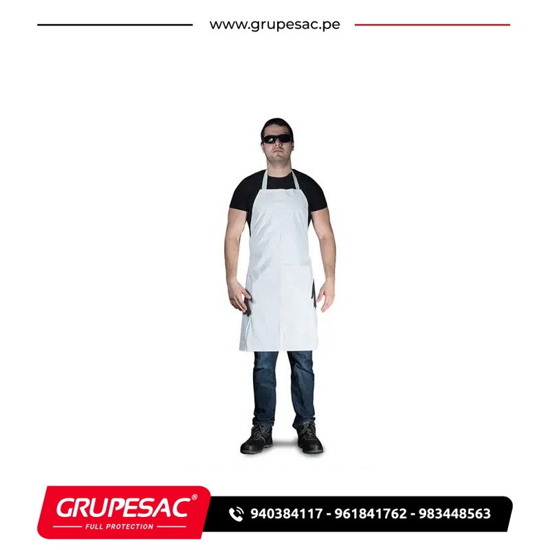 Mandil Pvc Blanco Clute » GRUPESAC