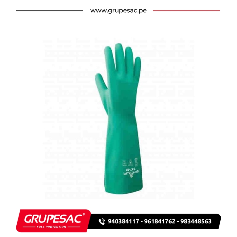 Guante para Liquidos y Quimicos Showa 747 » GRUPESAC